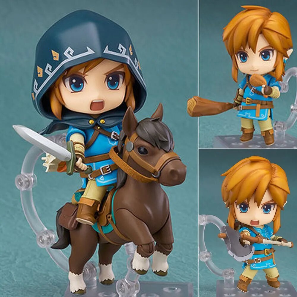 Фигурка Легенда о Зельде : Дыхание дикой природы Линк с лошадью / The Legend of Zelda: Breath of the Wild Link with Horse Нендороид (10cm) 733-DX