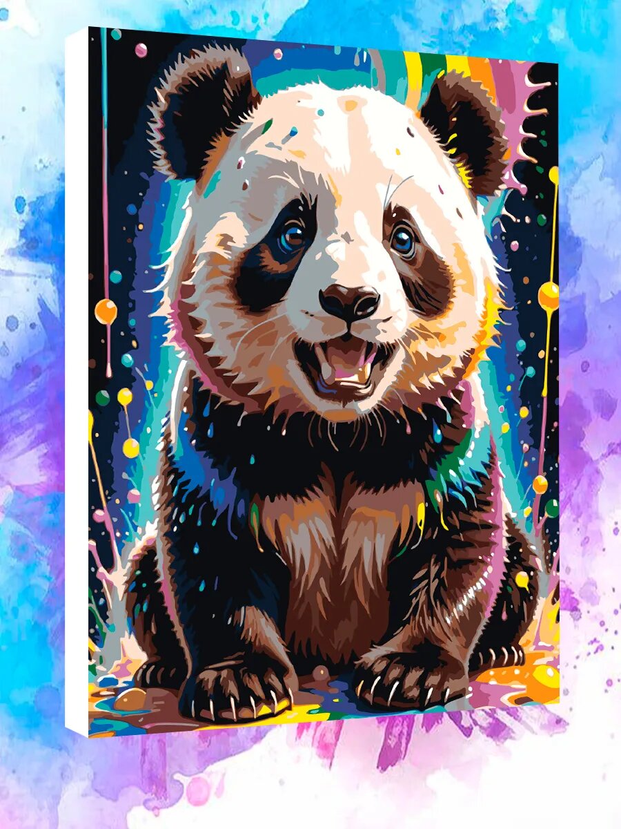 Картина по номерам Панда Медведь Арт