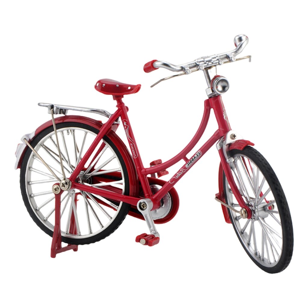 Ретро Модель Горного Велосипеда Орнамент для Детей Старинные Металлические Фигурки Велосипеда Настольные Миниатюрные Классические Игрушки Украшения Дома