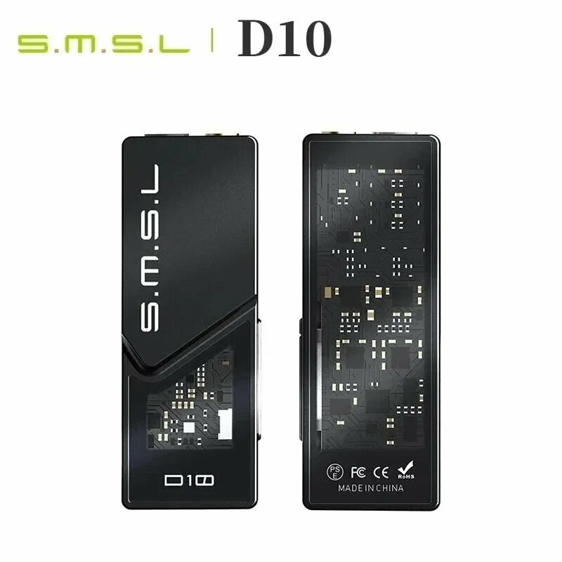 SMSL D10 Портативный USB-ЦАП-усилитель для наушников с двойным разъемом CS 431 DSD256 PCM348 Type-C с выходом 3,5 мм 4,4 мм для