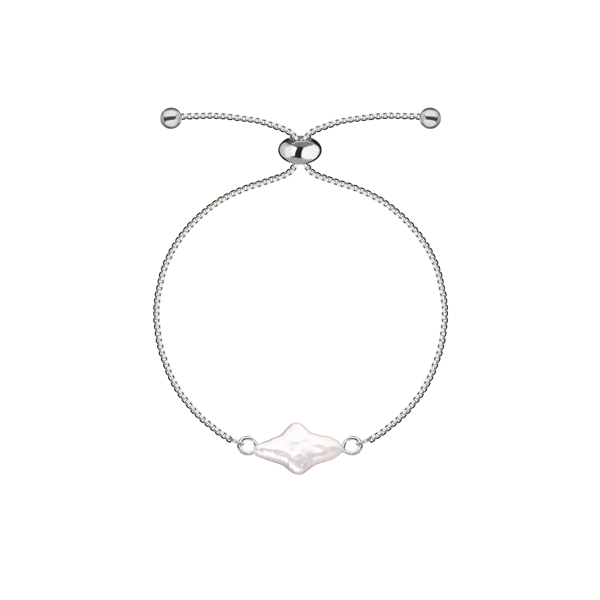 Браслет, жемчуг пресноводный культивированный