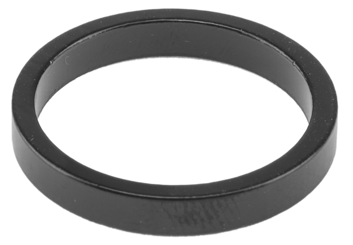 Проставочное кольцо рулевой колонки алюминиевое "спейсер", h-5мм, для штока вилки 1-1/8", черное SC-