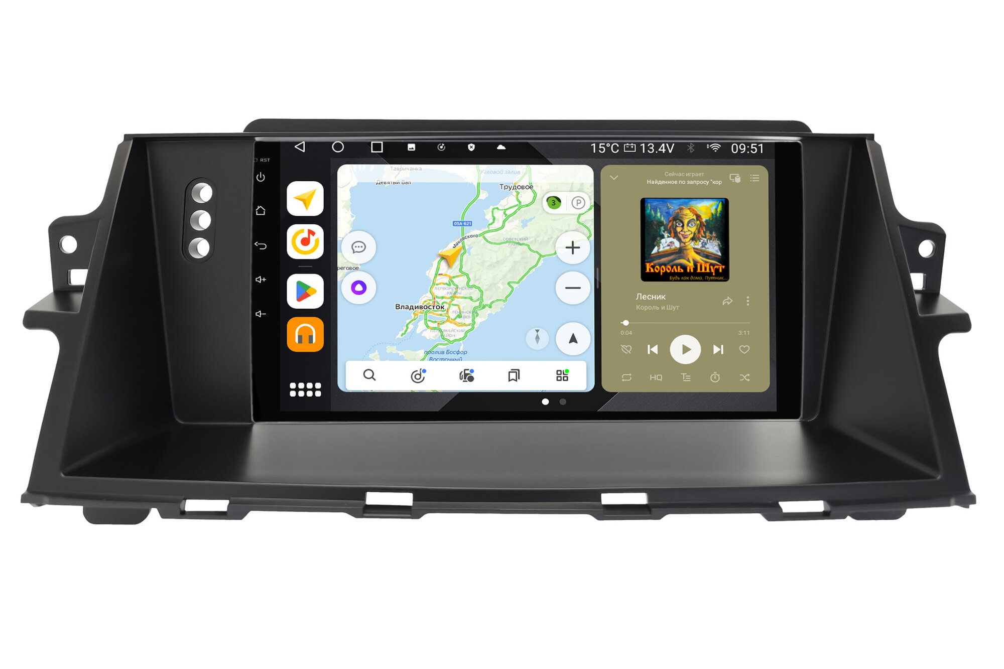 Магнитола Renault Latitude 2010 - 2015 для авто с Navi / 9 дюймов, 4/32GB, 8 ядер, DSP, 4G, Android 10 / Wide Media