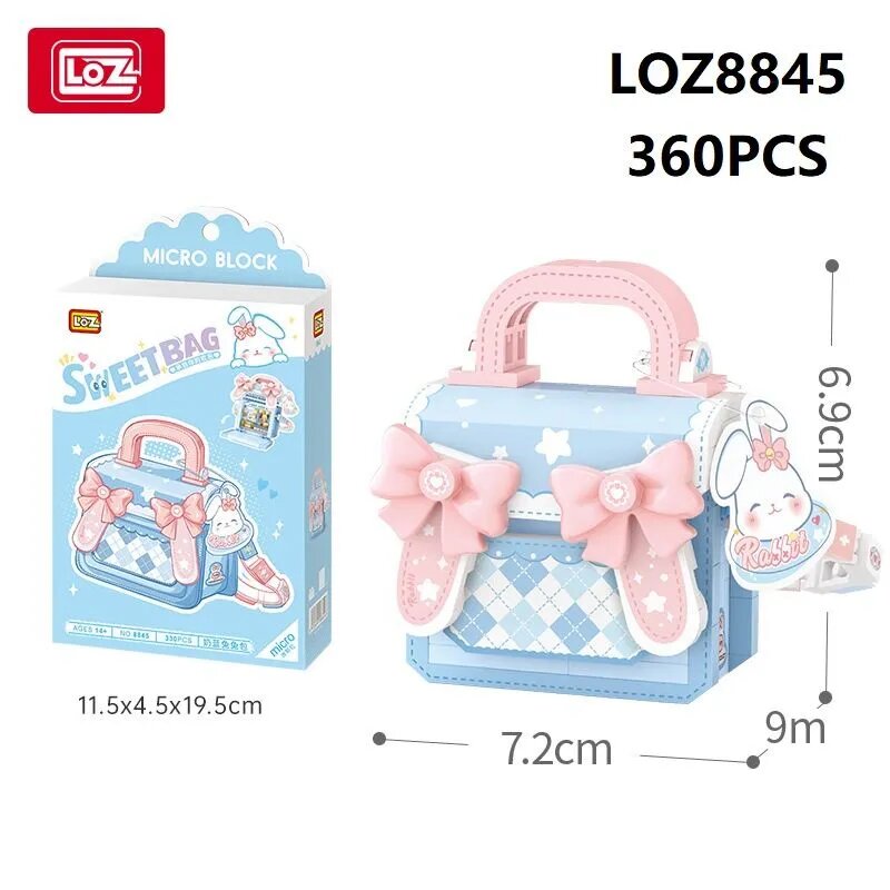Конструктор loz mini 8844 Сумочка (кролик) , совместимы с легo конструкторами, 330 деталей, Подарок для девочек