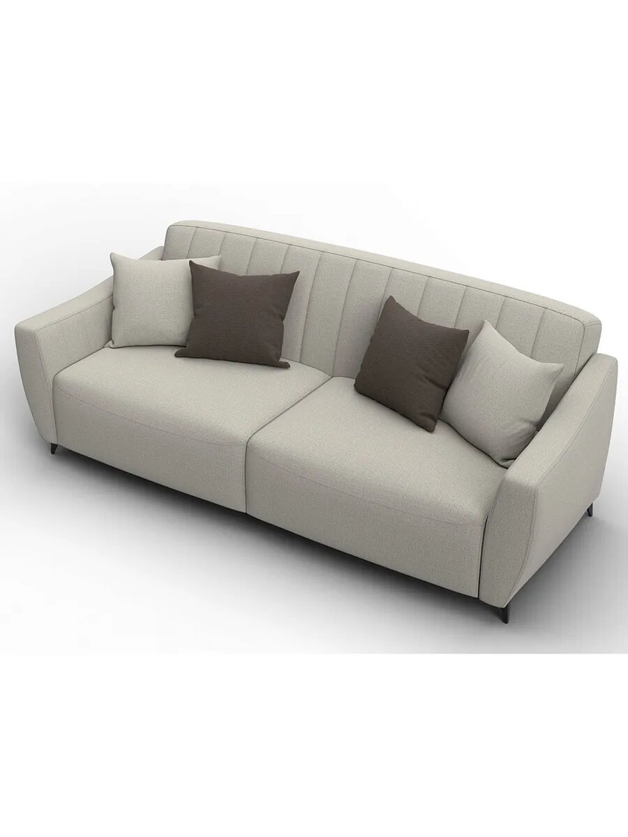 Офисный диван-книжка на ножках Монро, 227х95х86, с ящиком для белья, рогожка