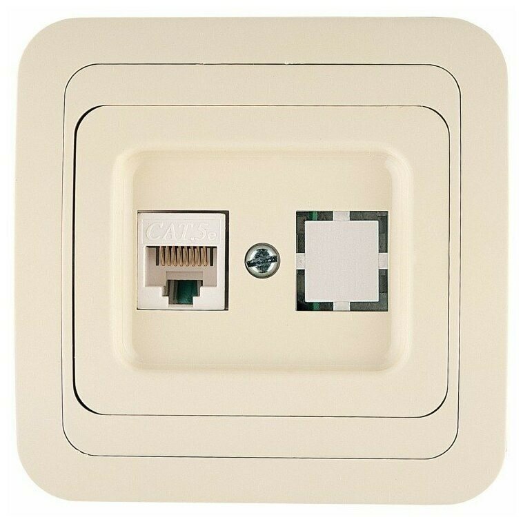 MAKEL MIMOZA розетка компьютерная кремовая 32035 (упаковка 2 шт.)