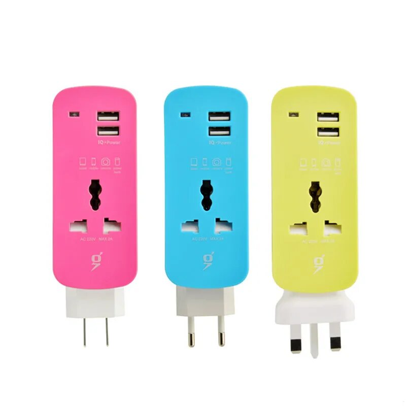 Международный адаптер для штепселя 1.5 м EU Plug, Green