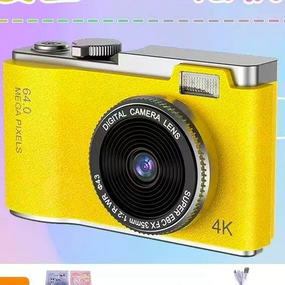 Компактный фотоаппарат, 64 Мп, CMOS CX, ударопрочный, фиолетовый