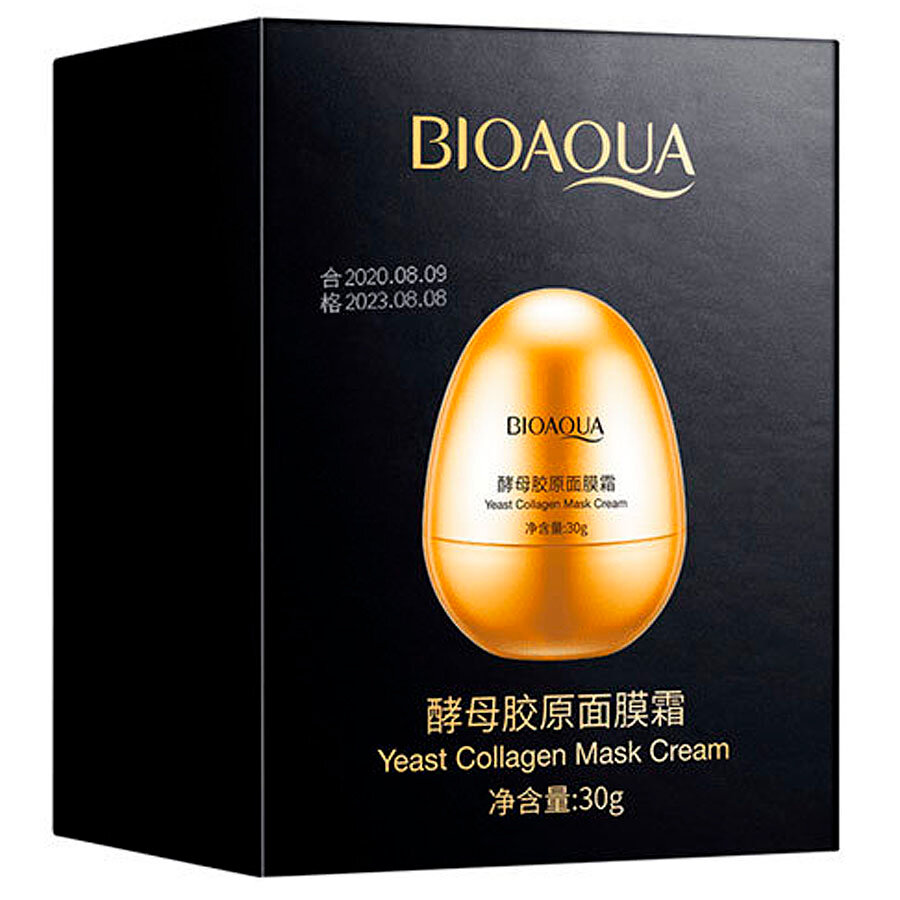 Bioaqua Yest Collagen Mask Cream 30g - Питательная маска для лица с дрожжами и коллагеном