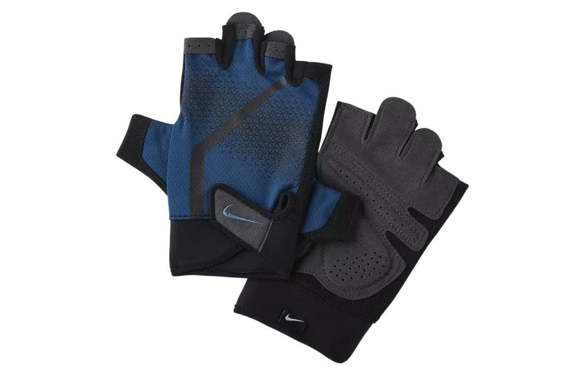 Фитнес-перчатки унисекс Nike синие, M EU, цвет: blue