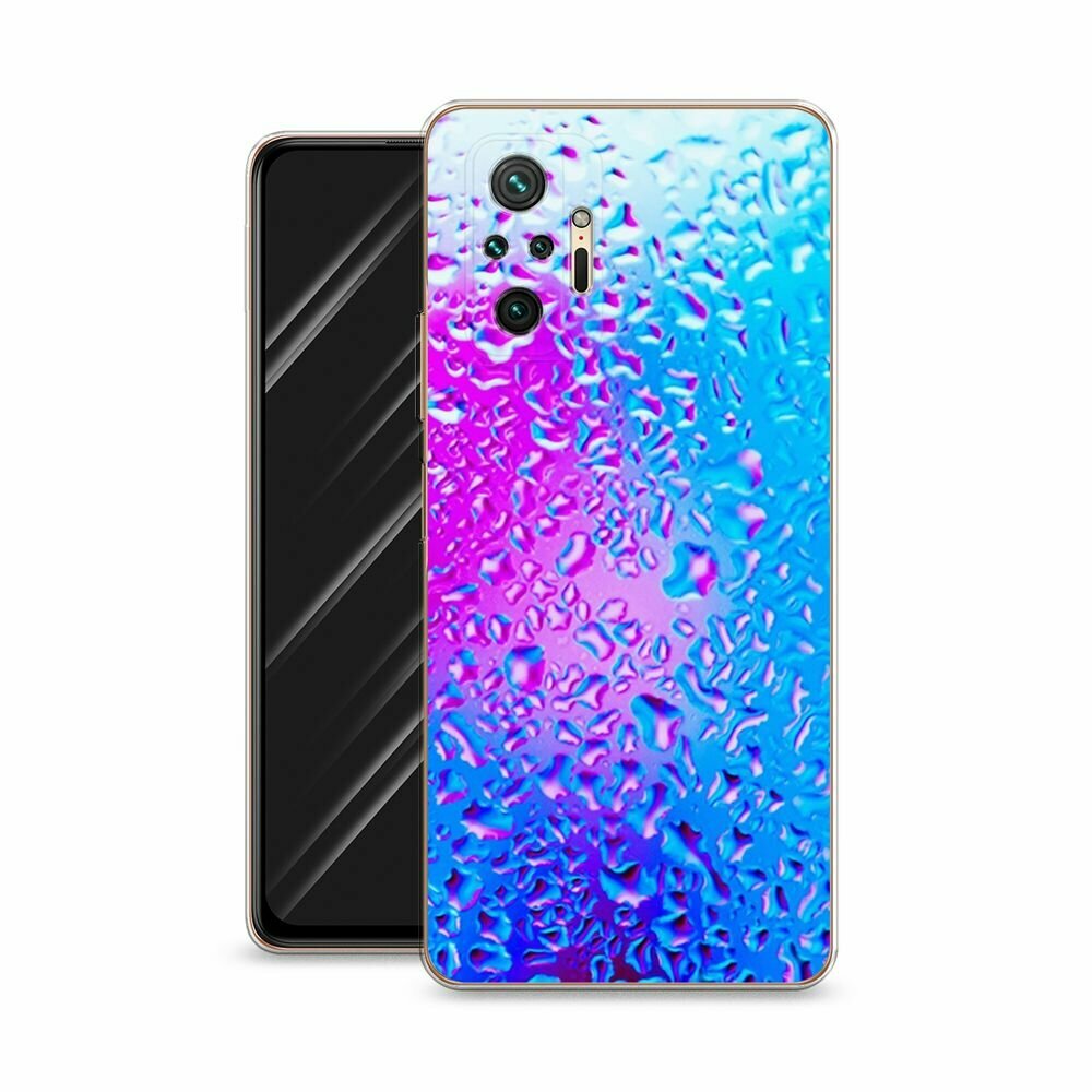 Чехол на Xiaomi Redmi Note 10 Pro / Сяоми Редми Нот 10 Pro с принтом "Капли на стекле" — фото 1