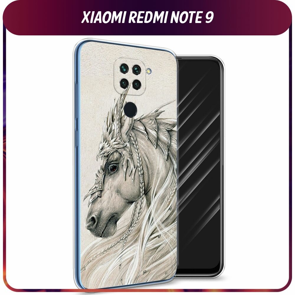Чехол на Xiaomi Redmi 10X/Note 9 / Сяоми Редми 10Х/Редми Нот 9 с принтом Мифическая лошадь