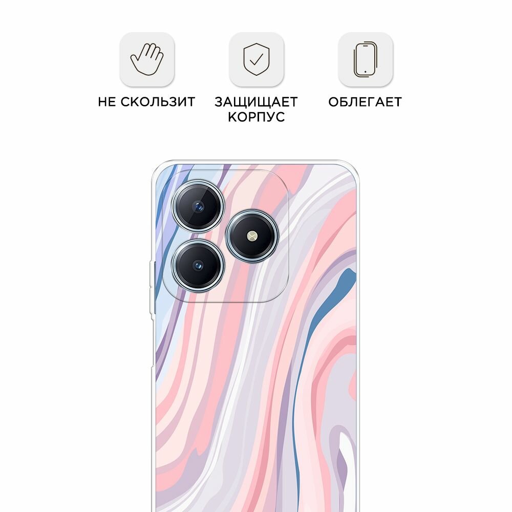 Силиконовый чехол на Realme C63 / Реалми С63 с принтом Слои краски — фото 1