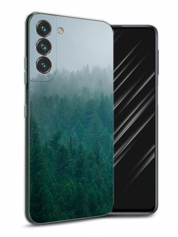 Чехол на Samsung Galaxy S22 / Самсунг Галакси S22 с принтом "Лес в облаках"