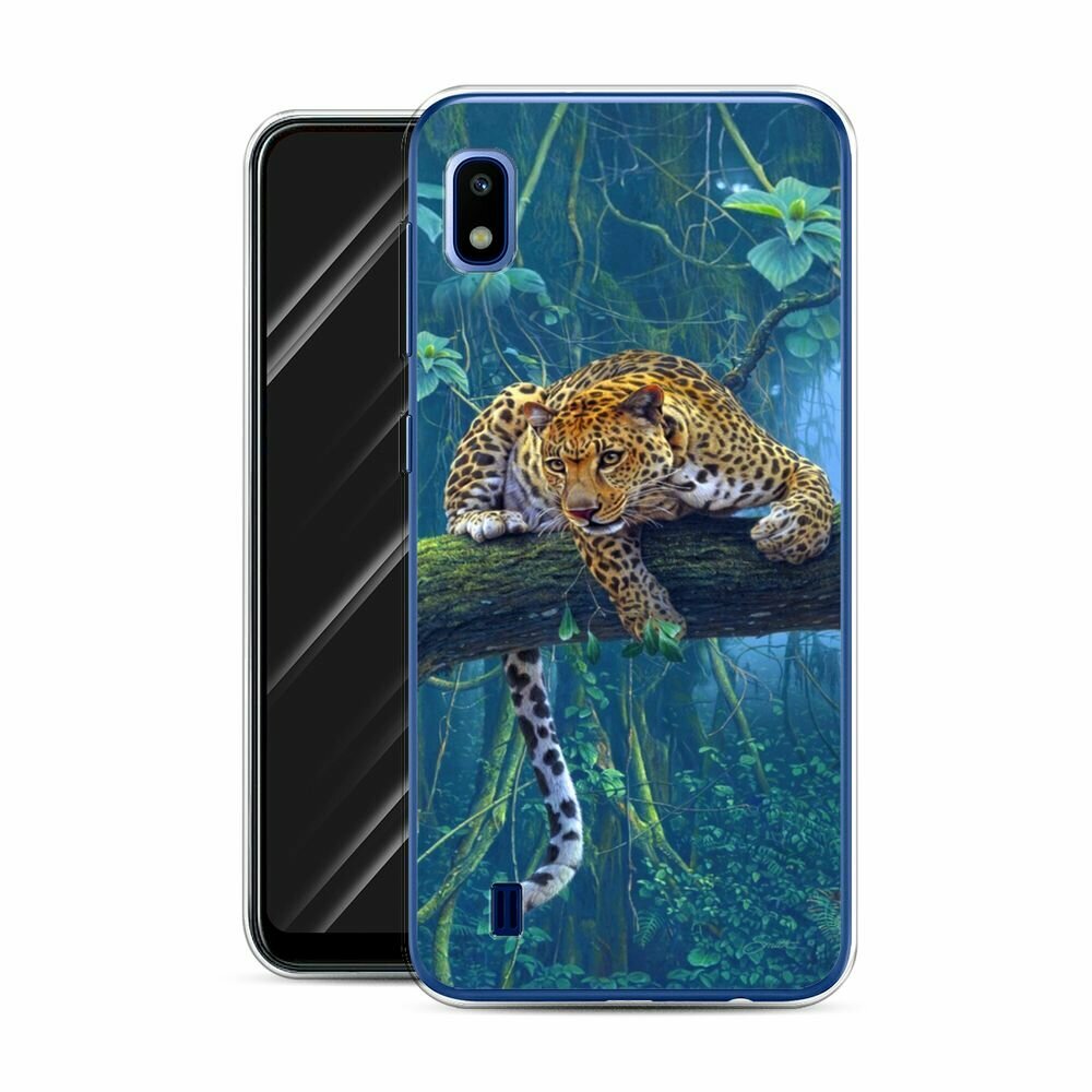 Чехол на Samsung Galaxy A10 / Самсунг Галакси А10 с принтом "Леопард охотник" — фото 1