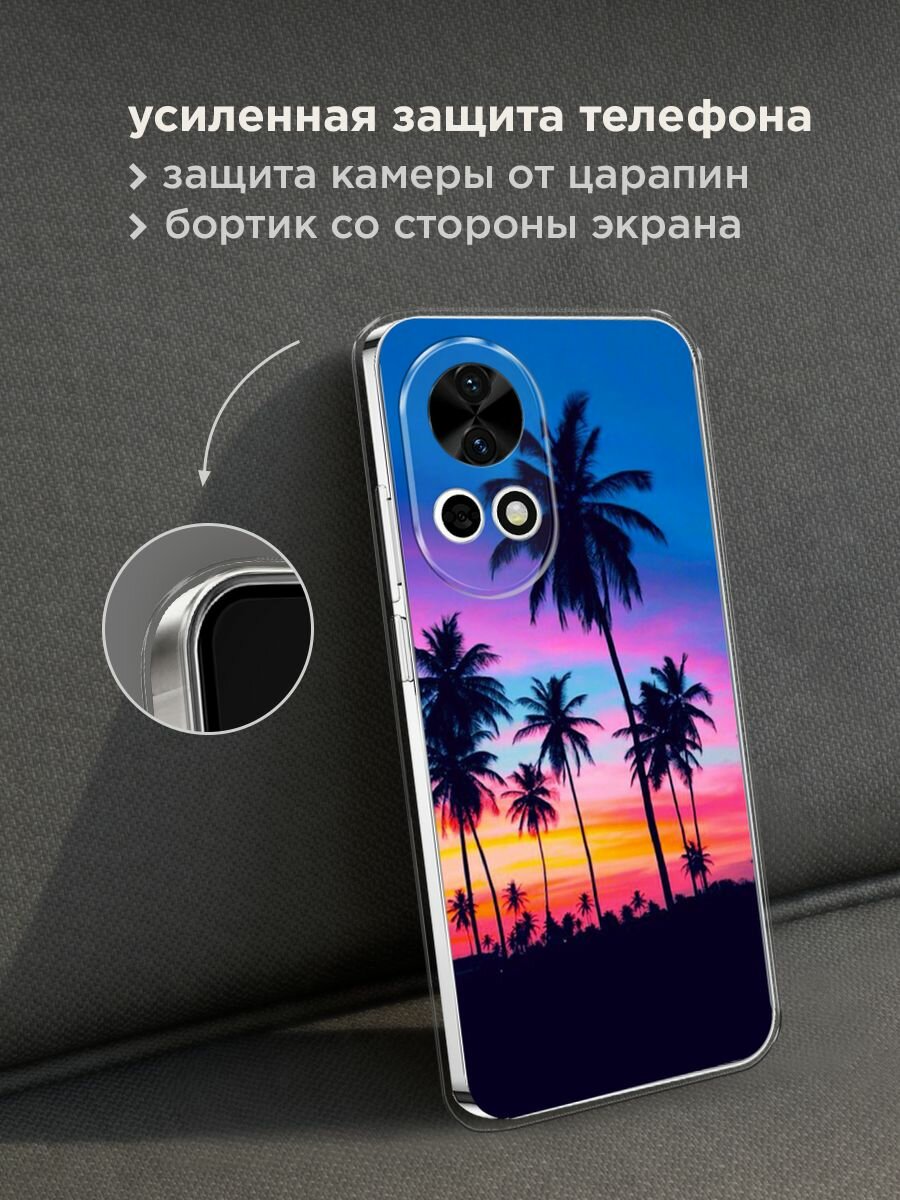 Чехол на Huawei Nova 12/Nova13 / Хуавей Нова 12/Нова 13 с принтом "Закат 5" — фото 1