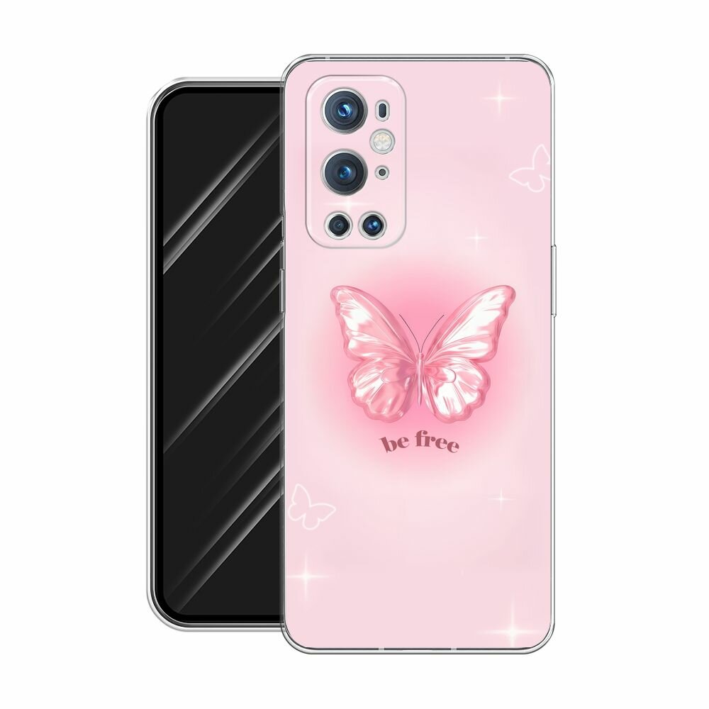 Чехол на OnePlus 9 Pro / ВанПлас 9 Про с принтом "Be free butterfly 1" — фото 1