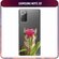 Чехол на Samsung Galaxy Note 20 / Самсунг Галакси Ноут 20 с принтом "Кот с тюльп...