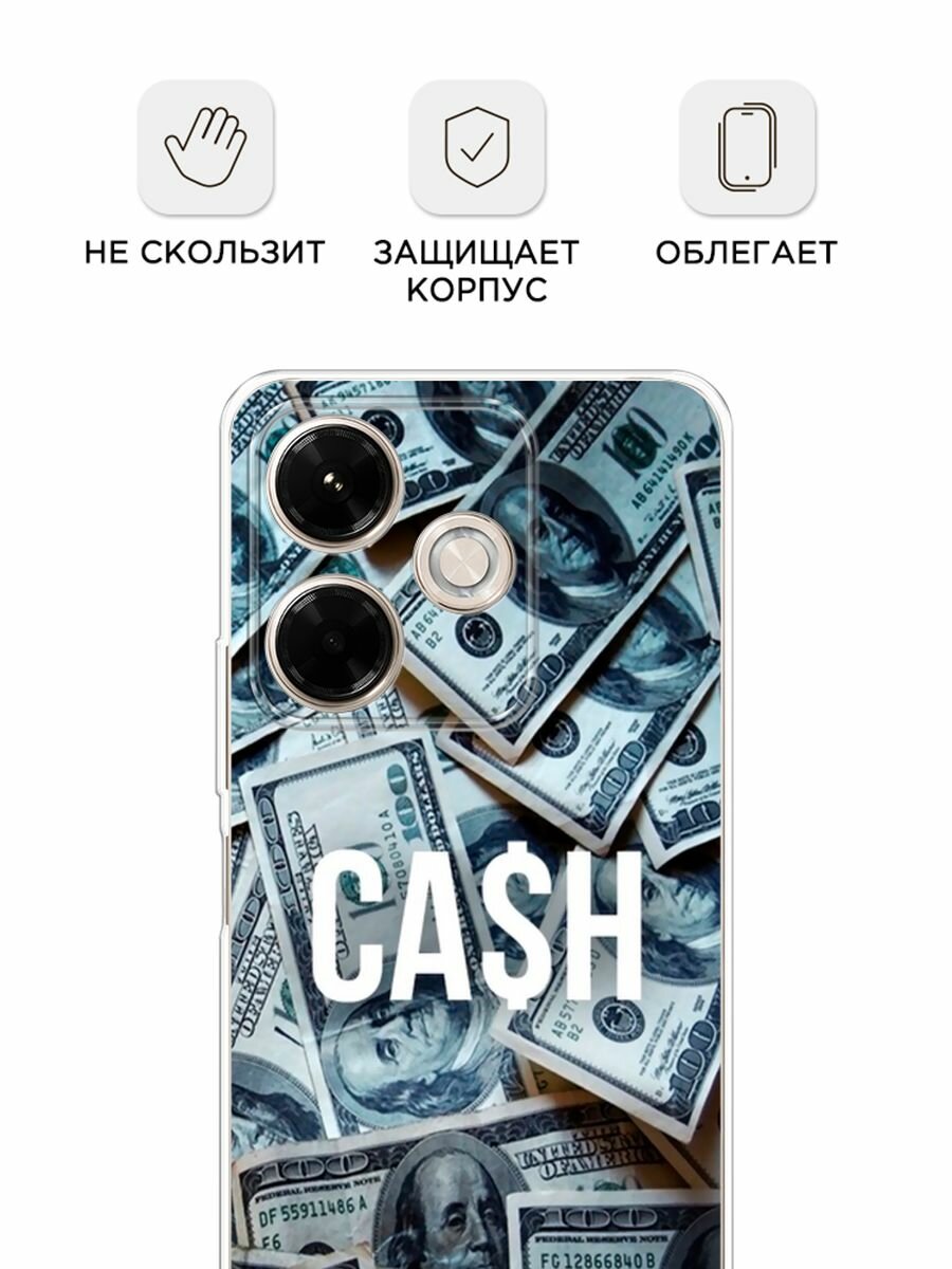 Чехол на Xiaomi Redmi 13X / Сяоми Редми 13X с принтом "Cash" — фото 1