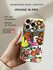 Чехол на Apple iPhone 16 Pro / Айфон 16 Про с принтом "Дракон в цветах"