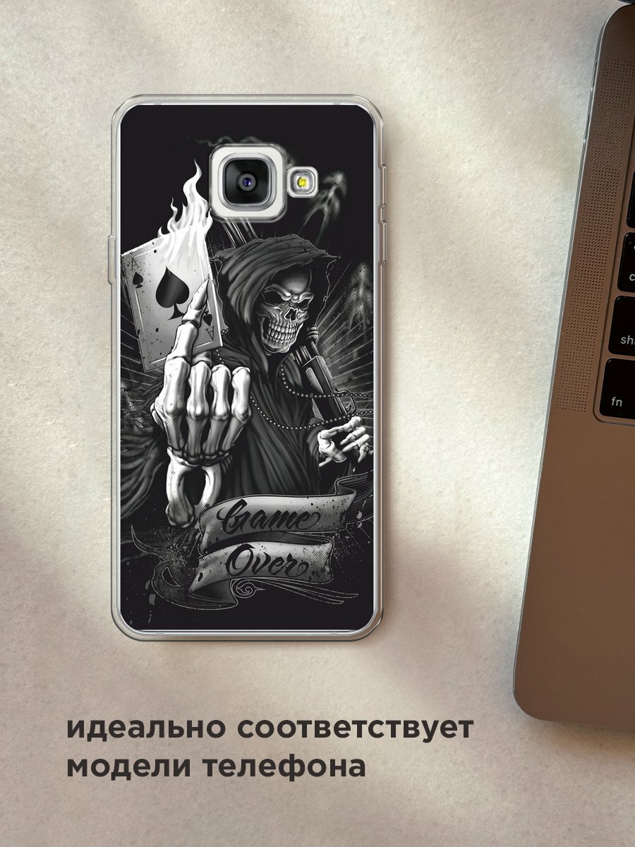 Чехол на Samsung Galaxy A3 2016 / Самсунг Галакси А3 2016 с принтом "Игра закончена" — фото 1