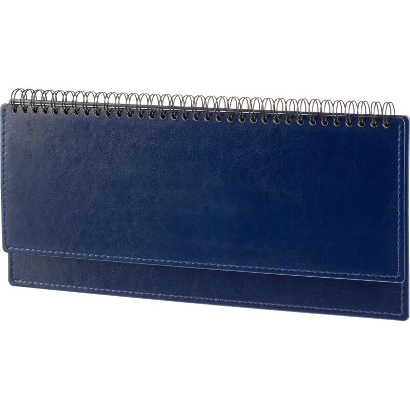 Планинг датированный 2026, синий, 303х150 мм, 120стр, аттасне Agenda