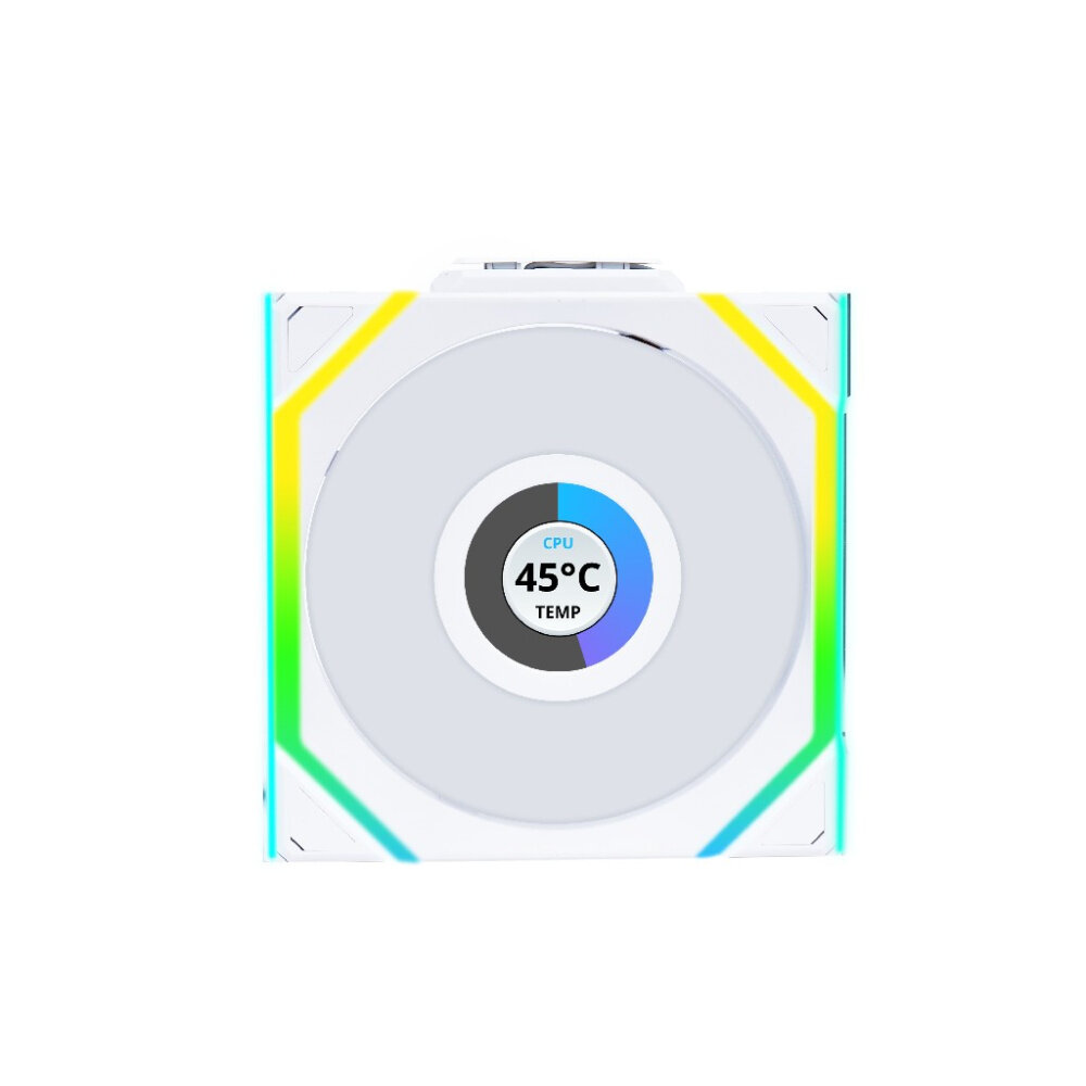 Вентилятор для корпуса Lian Li UNI FAN SL WIRELESS LCD 120 12SLLCD1W1W ARGB White (G99.12SLLCD1W1W. R0)