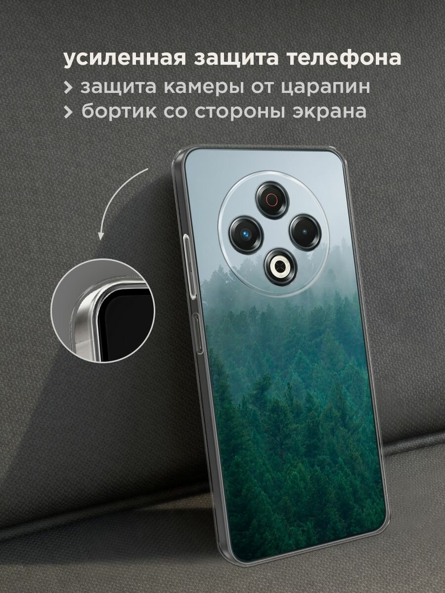 Чехол на Tecno Spark 30 / Текно Спарк 30 с принтом "Лес в облаках" — фото 1