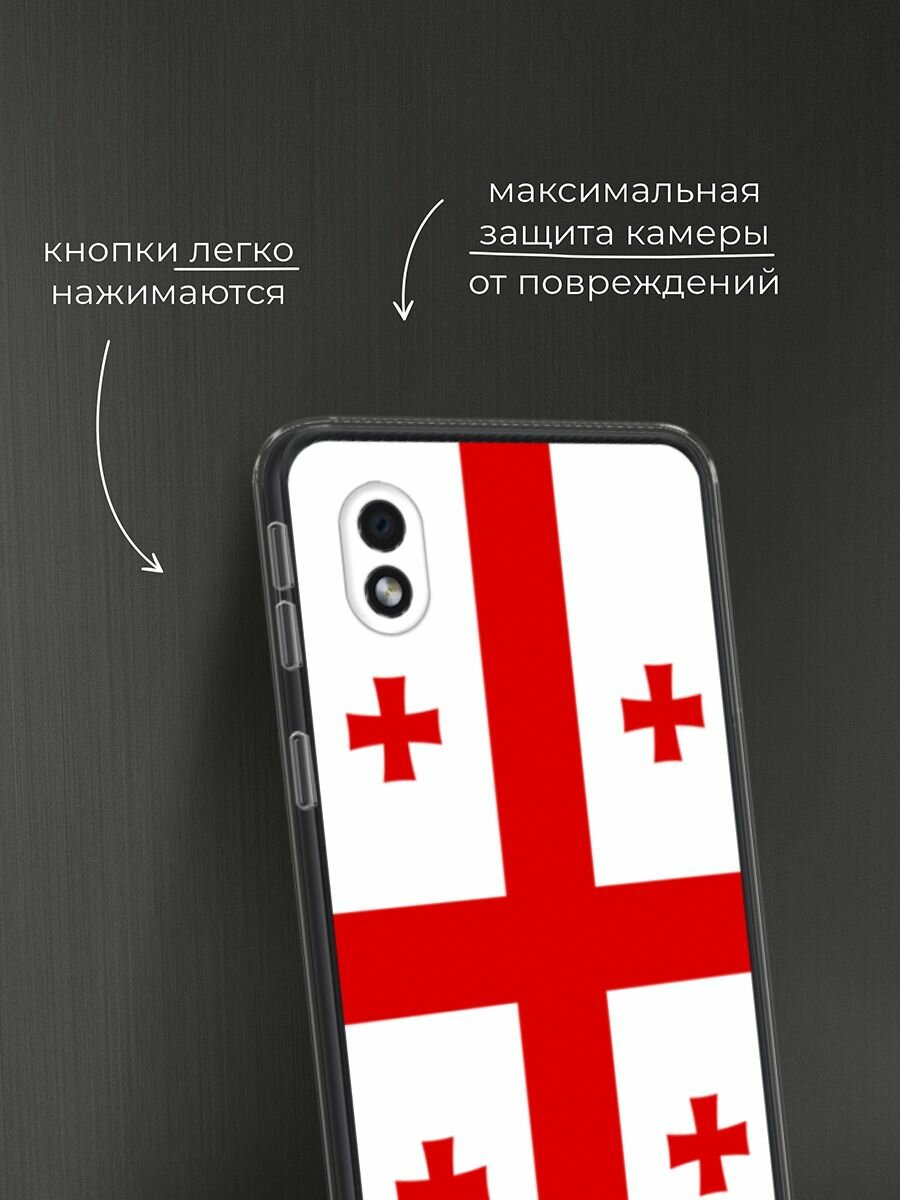Чехол на Samsung Galaxy A01 Core / Самсунг Галакси А01 Core с принтом "Флаг Грузии" — фото 1