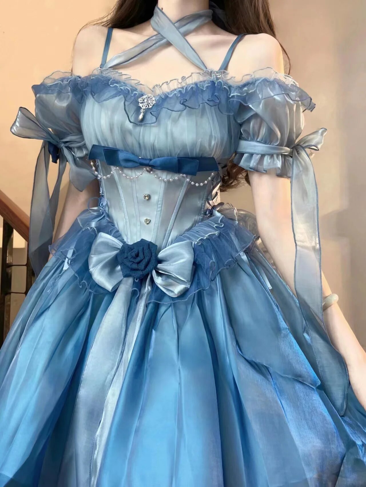 Лолита платье Blue Short JSK, размер S