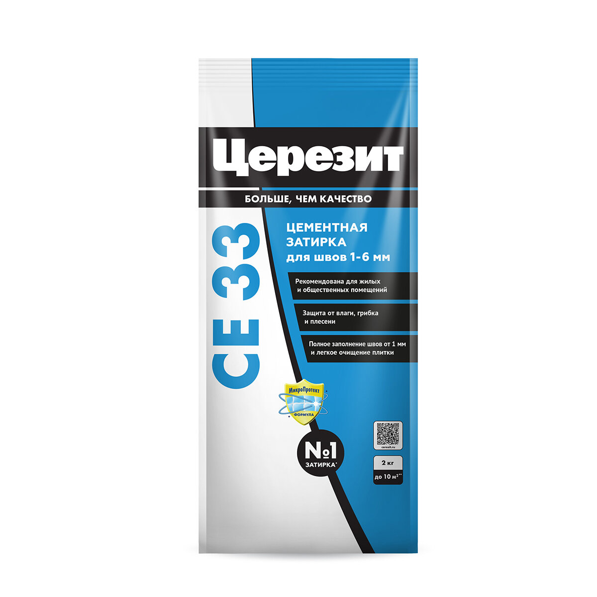 Затирка Ceresit се 33, цементная, №01, белая, 2 кг