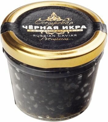 Икра черная осетровая 100г, Деликатеска, забойная, Ржевский рыбоводный комплекс