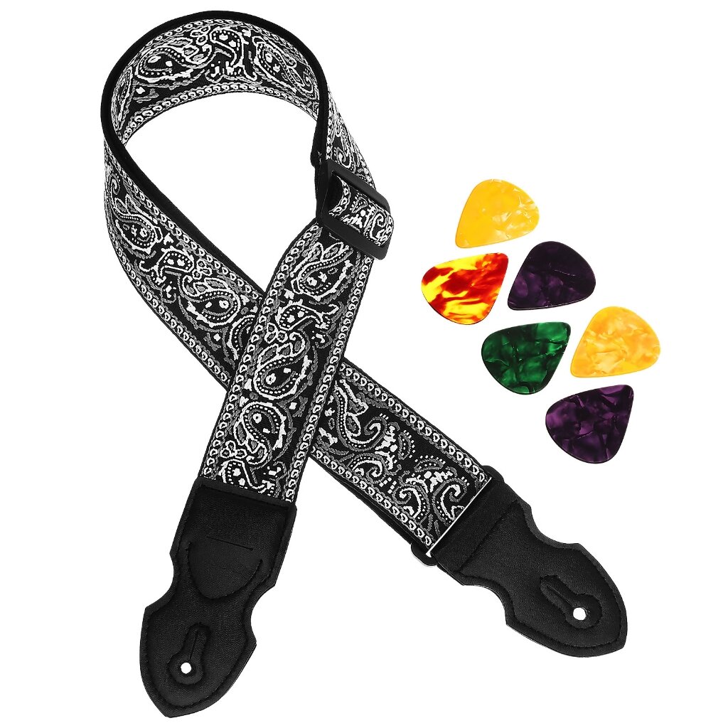 Гитарный ремень из 7 частей, регулируемый гитарный ремень, богемный стиль