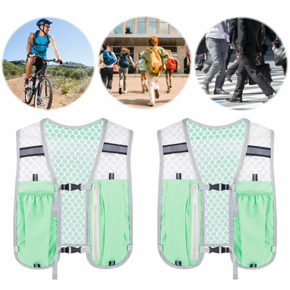 Жилет для бега с карманами, регулируемый объем, подходит для трейлраннинга и альпинизма