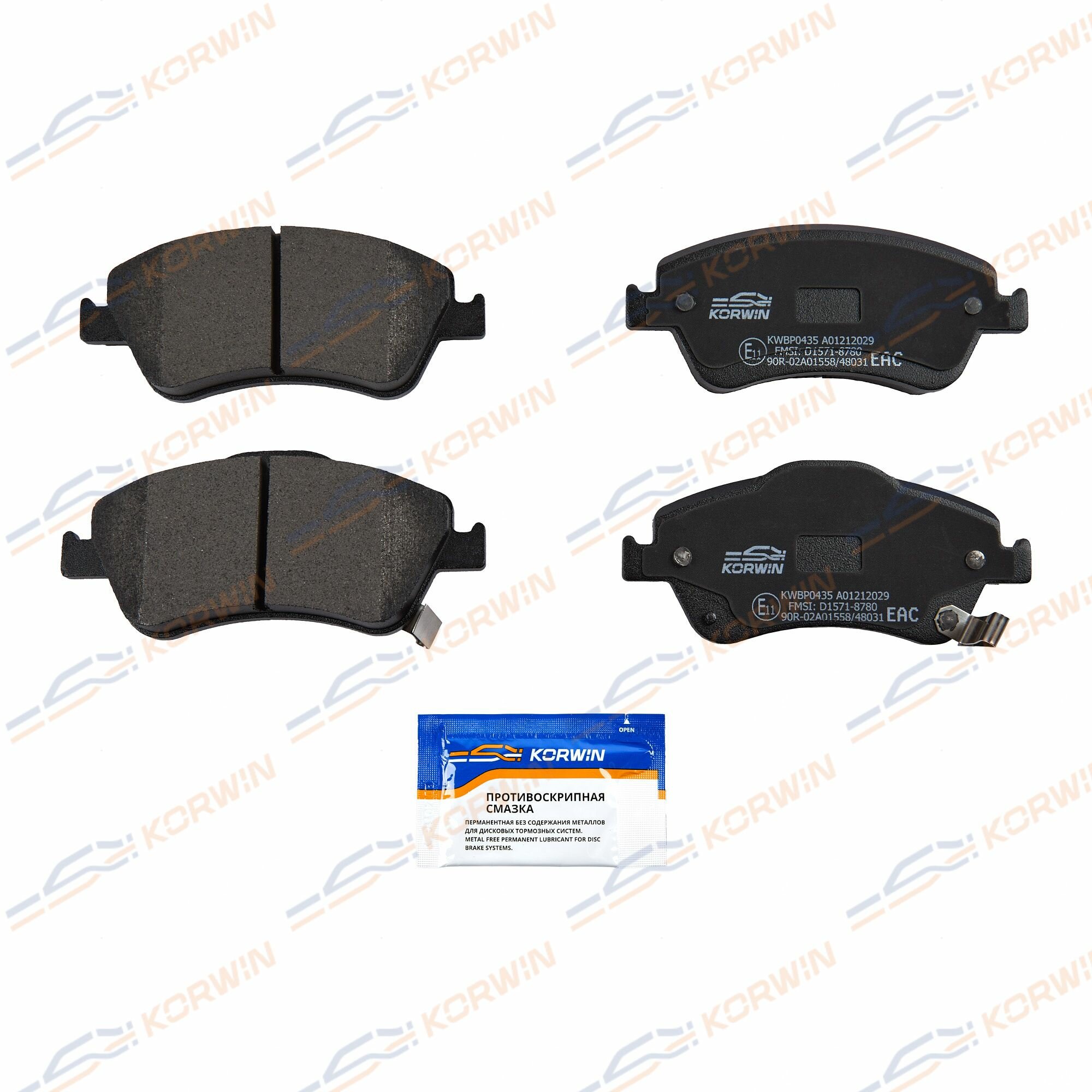 Колодки тормозные перед. Toyota Corolla (E15) 06-14/Auris (E15) 06-12