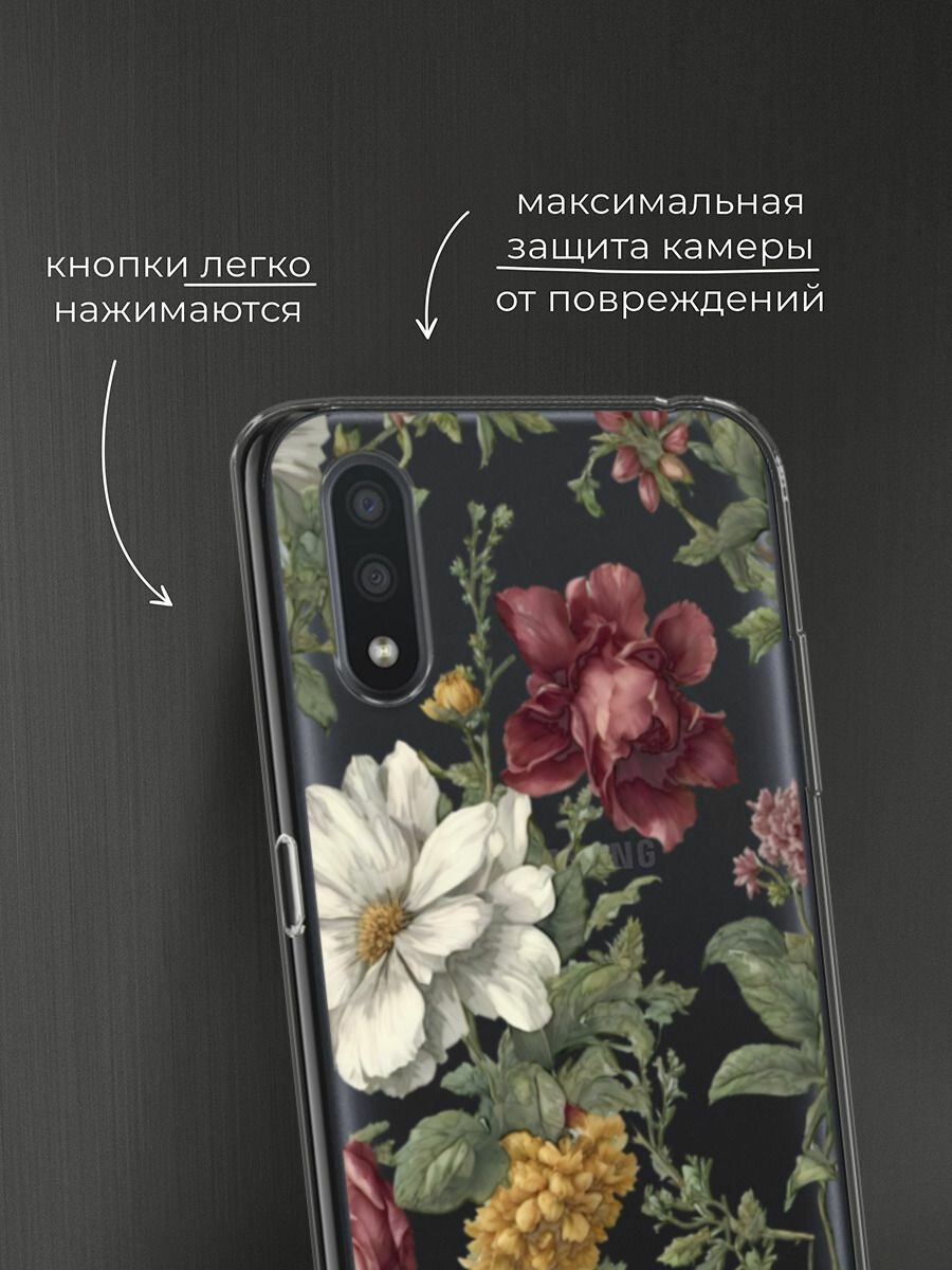 Чехол на Samsung Galaxy A01 / Самсунг Гэлакси А01 с принтом Акварельные цветы 2 — фото 1