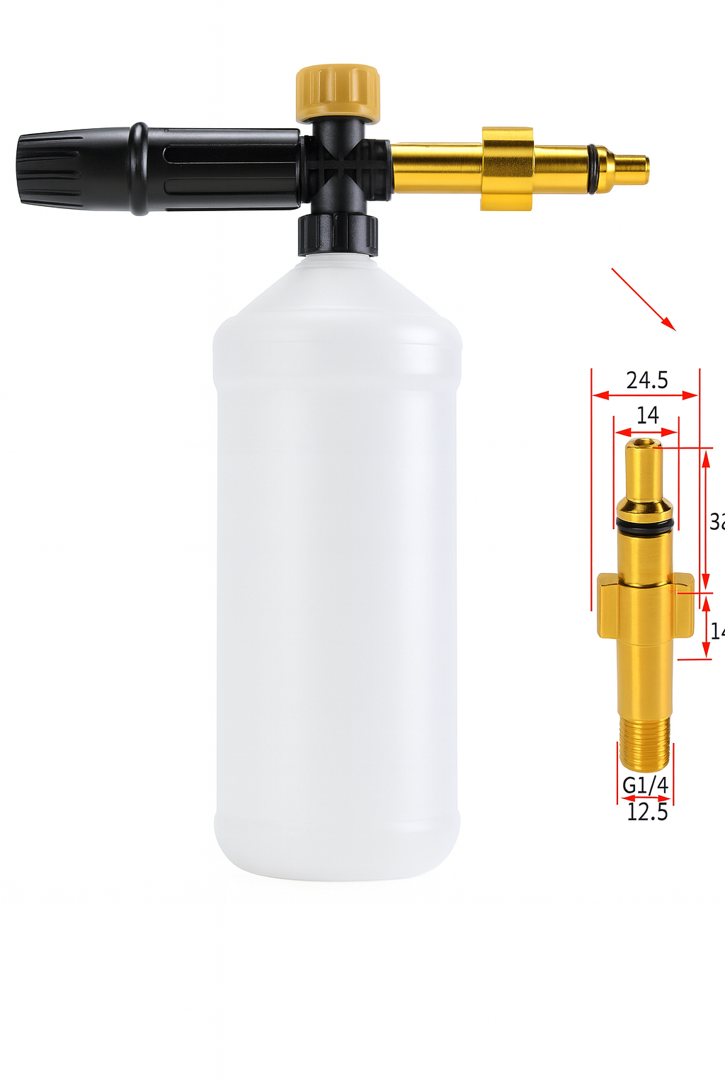 Пенная насадка Tavzar для Huter(Хутер), Sterwins, Lavor, регулируемая