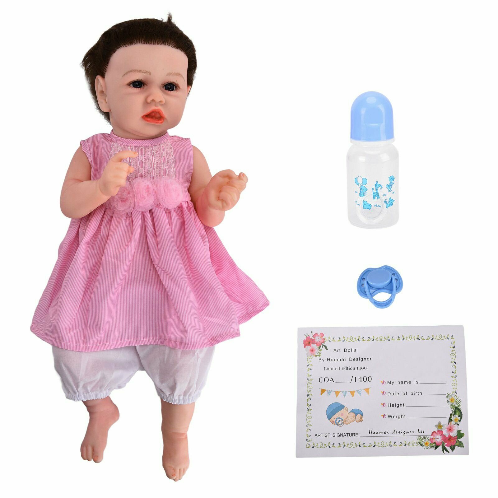 Кукла-реборн 22 дюйма, гибкие конечности, нежные черты лица