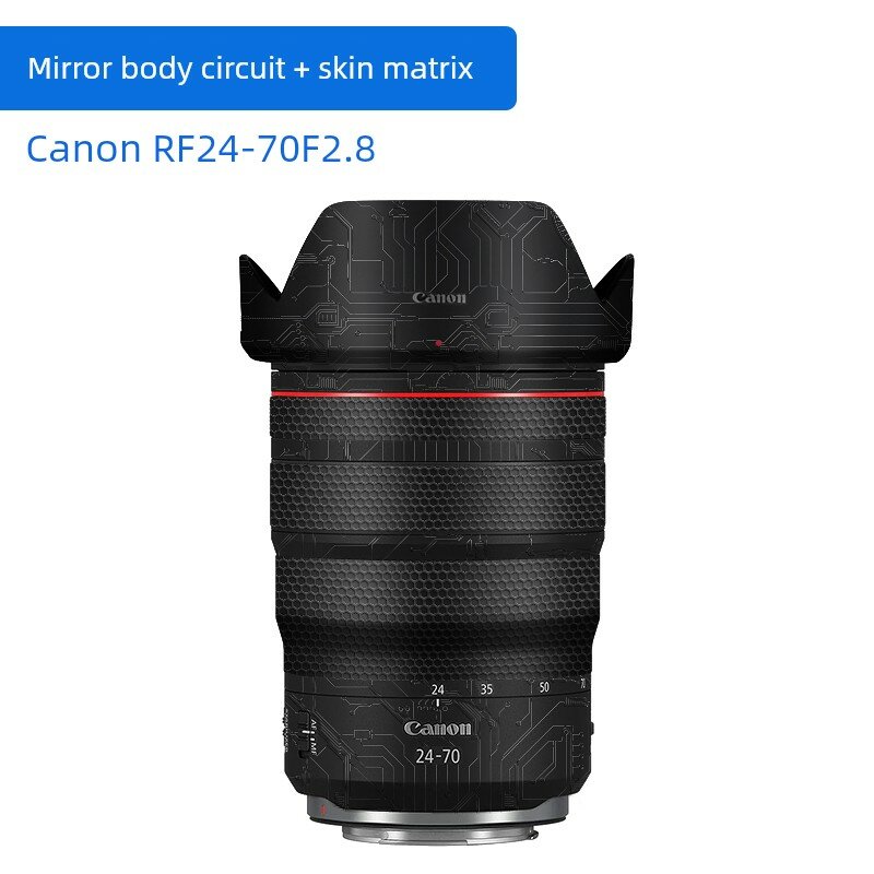 Защитная пленка для объектива Canon RF 24-70mm F2.8 с рисунком цепей и матричной оболочкой