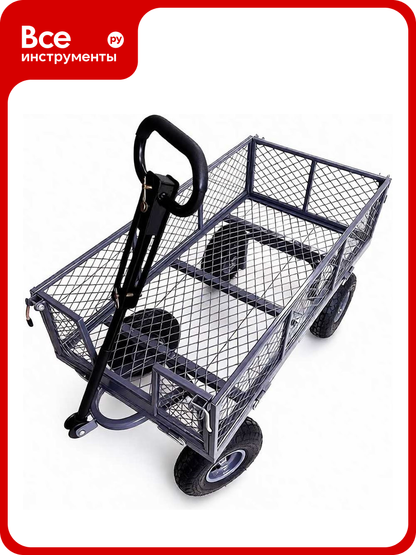 Четырехколесная тележка сорокин с бортами 140кг 9.42, прочный