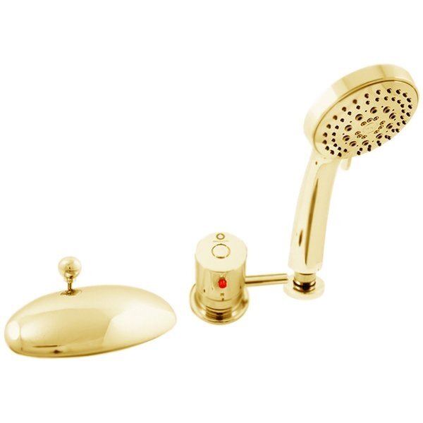 Смеситель на борт ванны RAV-Slezak DUNAJ TERMOSTAT DT270.5SZ золото