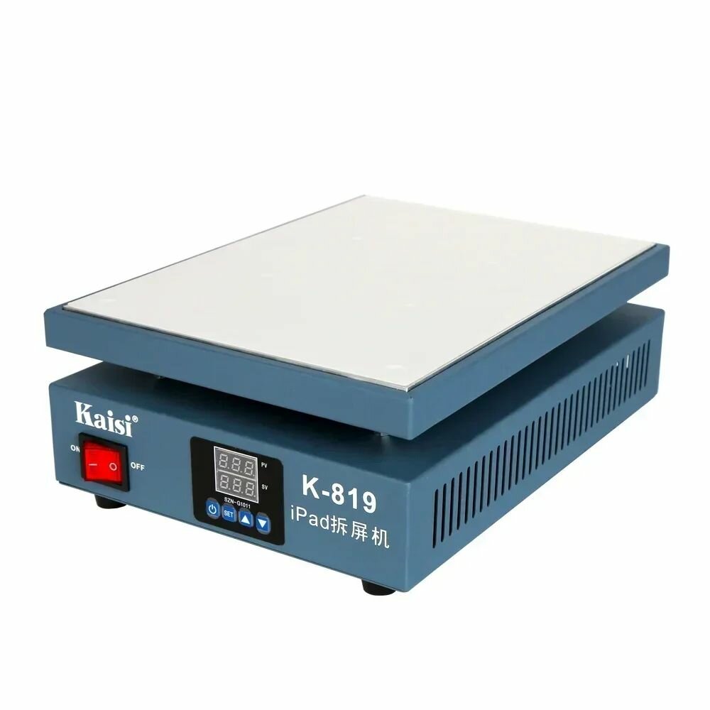 Нагревательная платформа KAISI K-819 для 12-дюймовых ЖК-экранов, 28*20 см, машина для предварительного нагрева и разделения сенсорных ЖК-экранов iPad.
