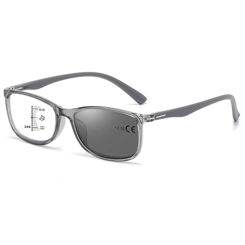 Мультифокальные фотохромные очки grey +350