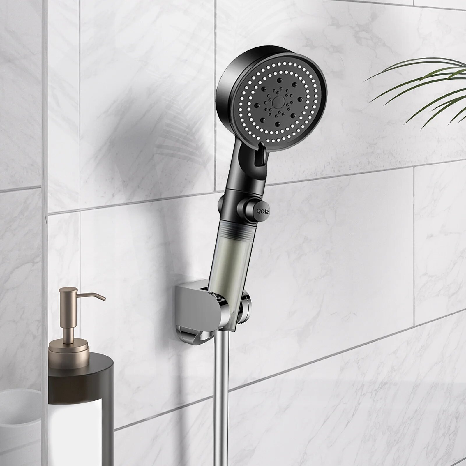 Латунная 5-режимная душевая лейка с фильтром B