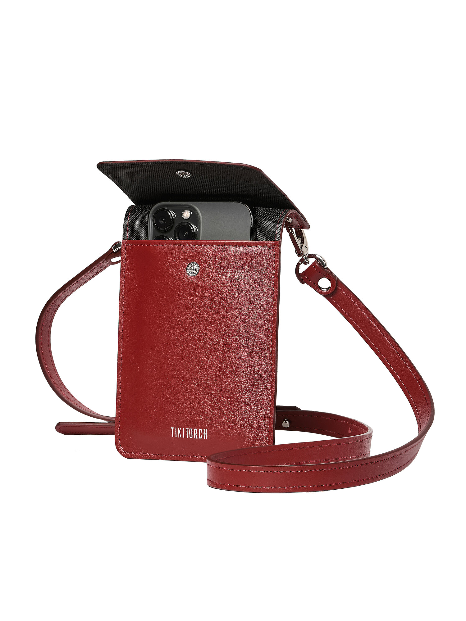 Сумка для телефона кроссбоди на плечо бренда Tikitorch, красная