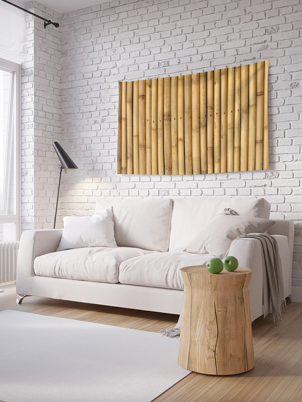 Горизонтальное фотопанно на стену JoyArty "Прочный бамбук", из ткани, 100х150 см