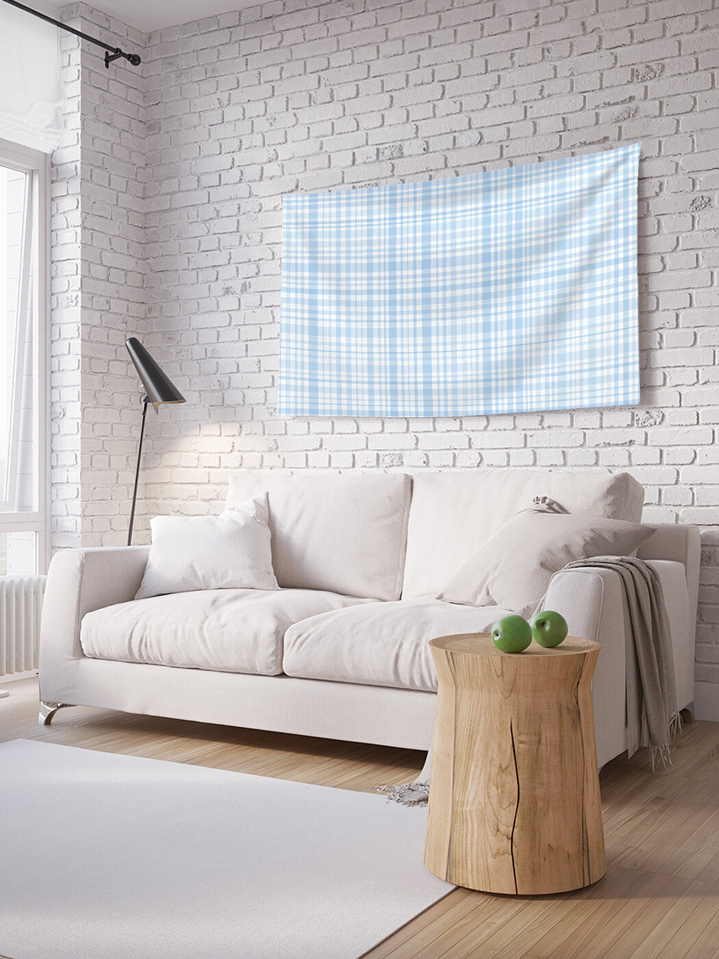 Фотопанно на стену горизонтальный постер 100х150 "Пастельная клетка", JoyArty