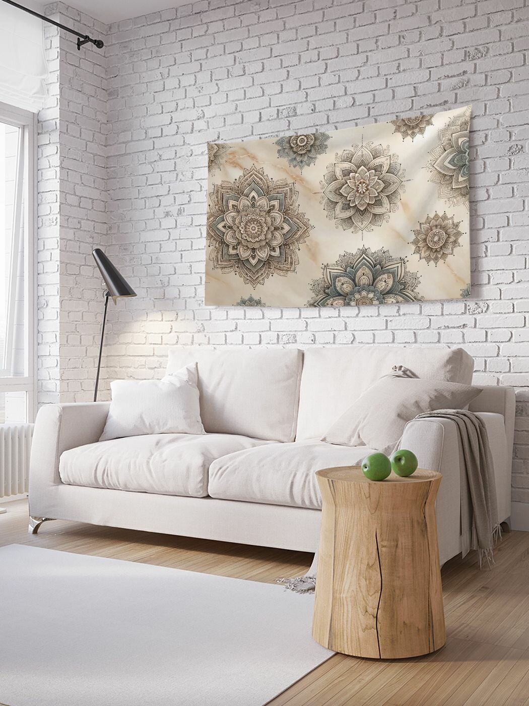 Фотопанно на стену тканевый горизонтальный "Старинный узор", 150х200 см, JoyArty