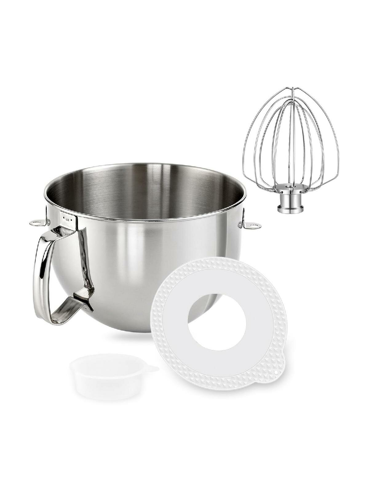 Миска для приготовления лапши с вертикальным венчиком и крышкой для чаши миксера подходит для Kitchenaid 6QT