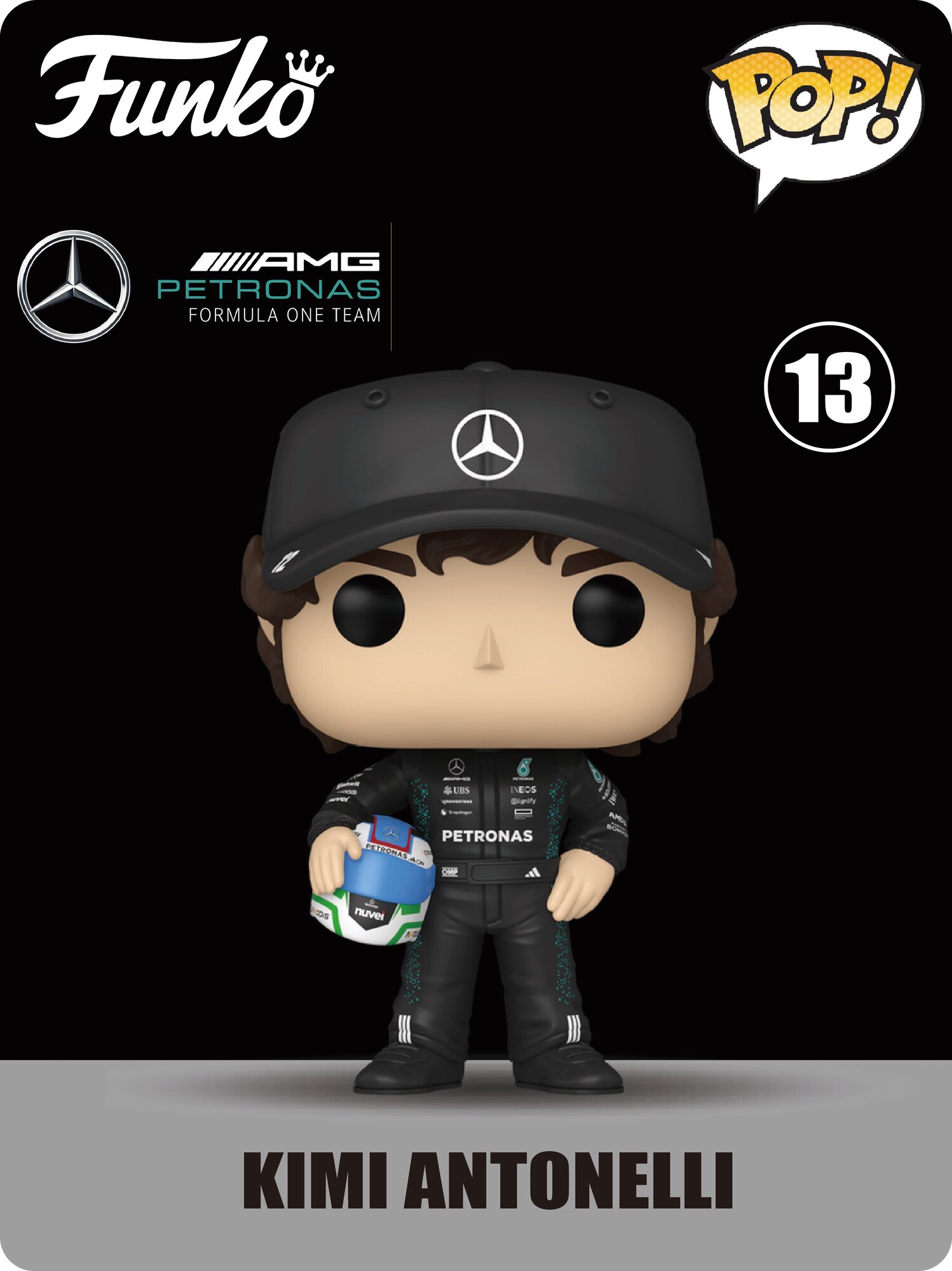 Фигурка Funko POP RACING! F1 Mercedes-AMG PETRONAS Formula 1 Team Kimi Antonelli#13